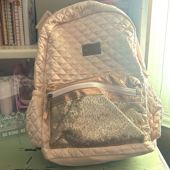 Joyfolie | Bags | Joyfolie Backpack Light Soft Pink Quilted Book Bag ...